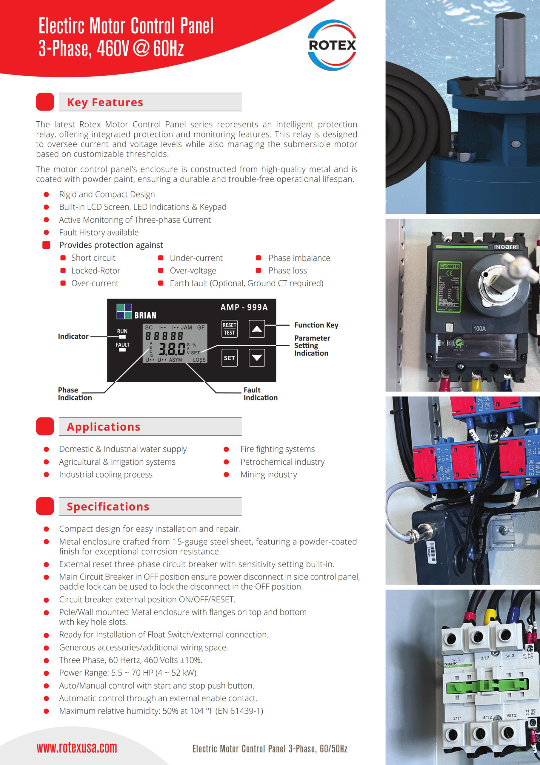 3 Phase Motor Control Panel – Rotex USA